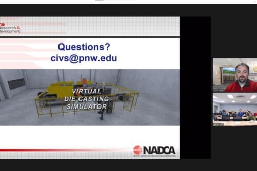 Virtual Die Casting Simulator Disseminated to NADCA Members - Center for Innovation through ...