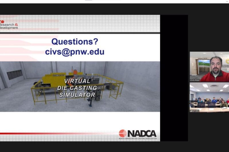 Virtual Die Casting Simulator Disseminated to NADCA Members - Center for Innovation through ...
